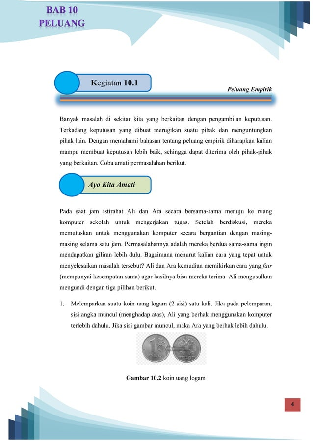 Bahan ajar materi peluang kelas viii | PDF