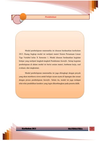 Bahan ajar materi spltv kelas x semester 1 | PDF