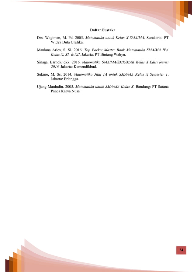 Bahan ajar materi spltv kelas x semester 1 | PDF