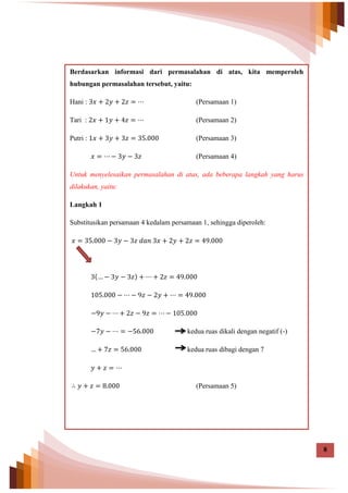 Bahan ajar materi spltv kelas x semester 1 | PDF