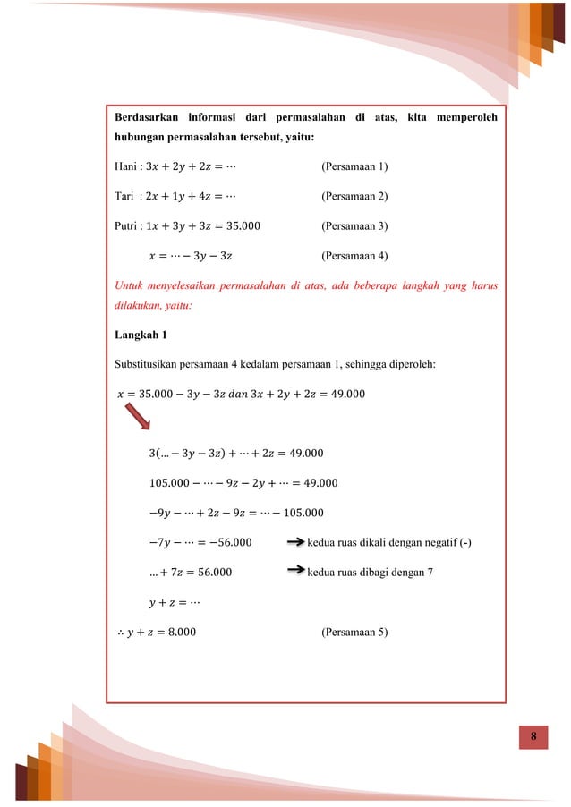Bahan ajar materi spltv kelas x semester 1 | PDF