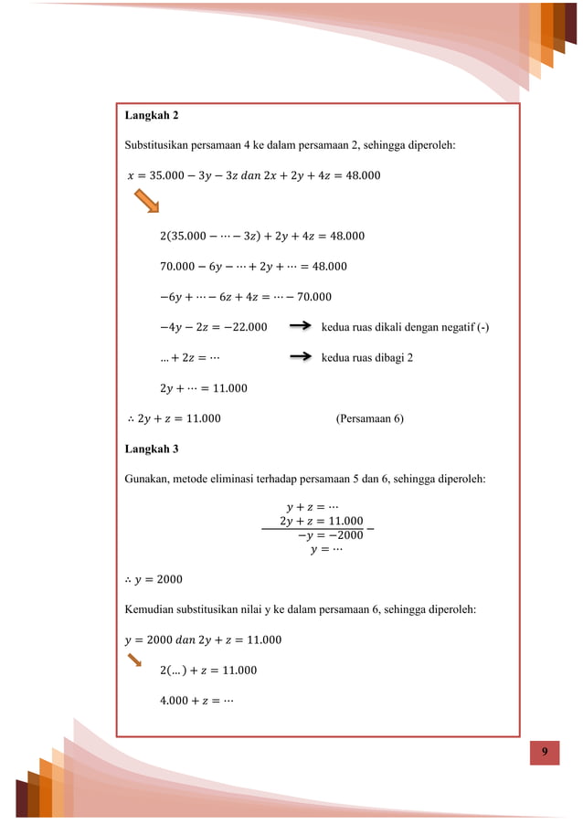Bahan ajar materi spltv kelas x semester 1 | PDF