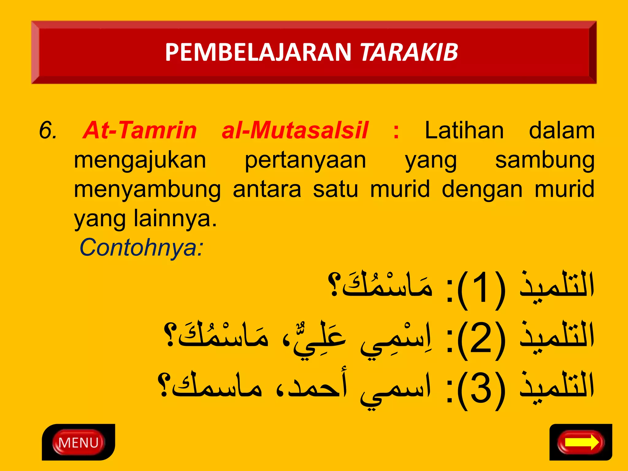 Bahan ajar pendidikan bahasa arab di mi | PPTX