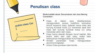 Bahan ajar pertemuan 1 Class & Object | PDF