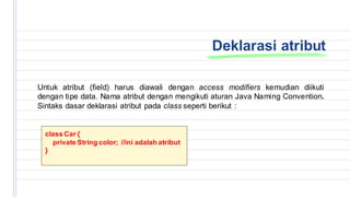 Bahan ajar pertemuan 1 Class & Object | PDF