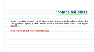 Bahan ajar pertemuan 1 Class & Object | PDF