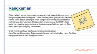 Bahan ajar pertemuan 1 Class & Object | PDF