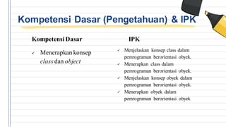 Bahan ajar pertemuan 1 Class & Object | PDF