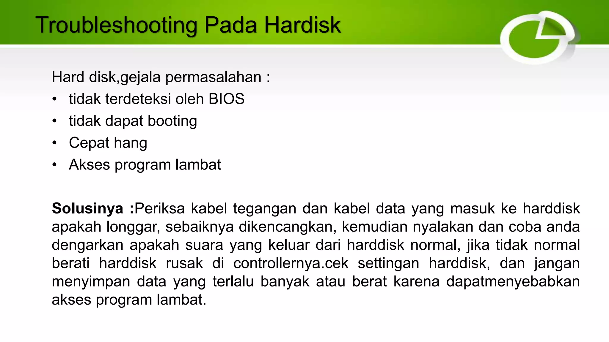 Menganalisis Permasalahan Pada Perangkat Keras | PPTX