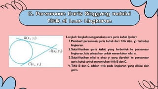 BAHAN AJAR PERSAMAAN GARIS SINGGUNG LINGKARAN PERTEMUAN 4 | PDF