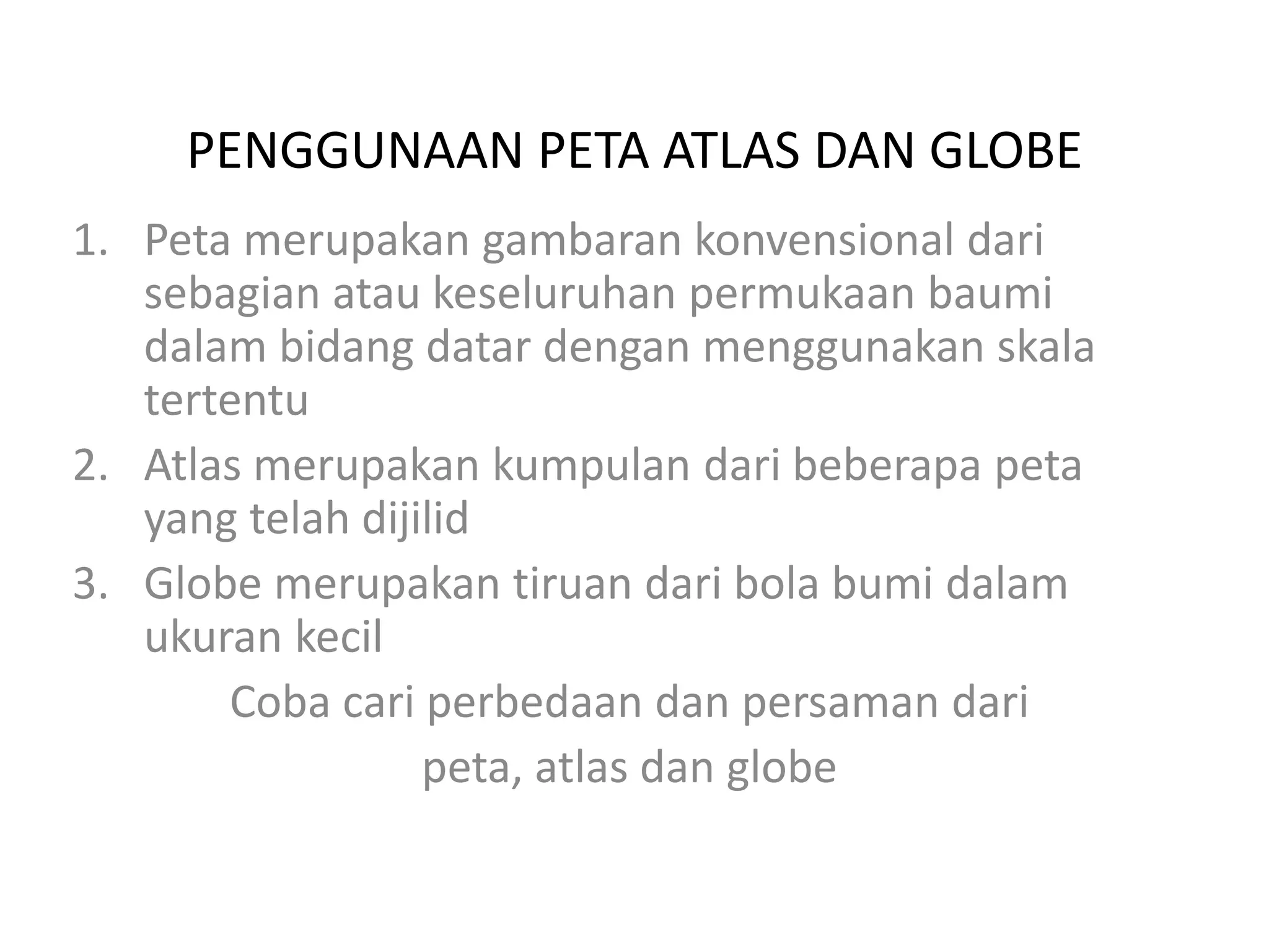 Bahan ajar peta atlas dan globe | PPTX