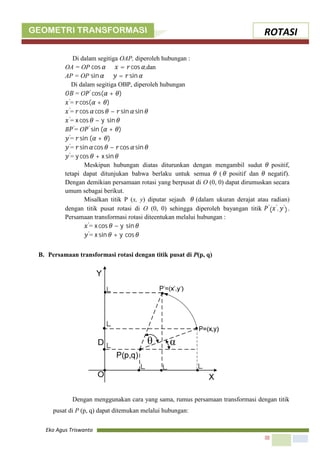 Bahan ajar rotasi geometri transformasi | PDF
