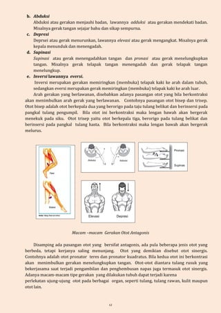 Bahan Ajar Sistem Gerak pada Manusia | PDF