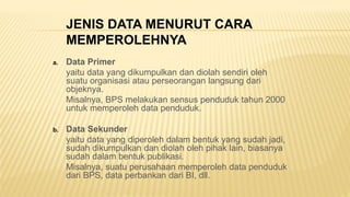 Bahan ajar statistik ekonomi | PPTX