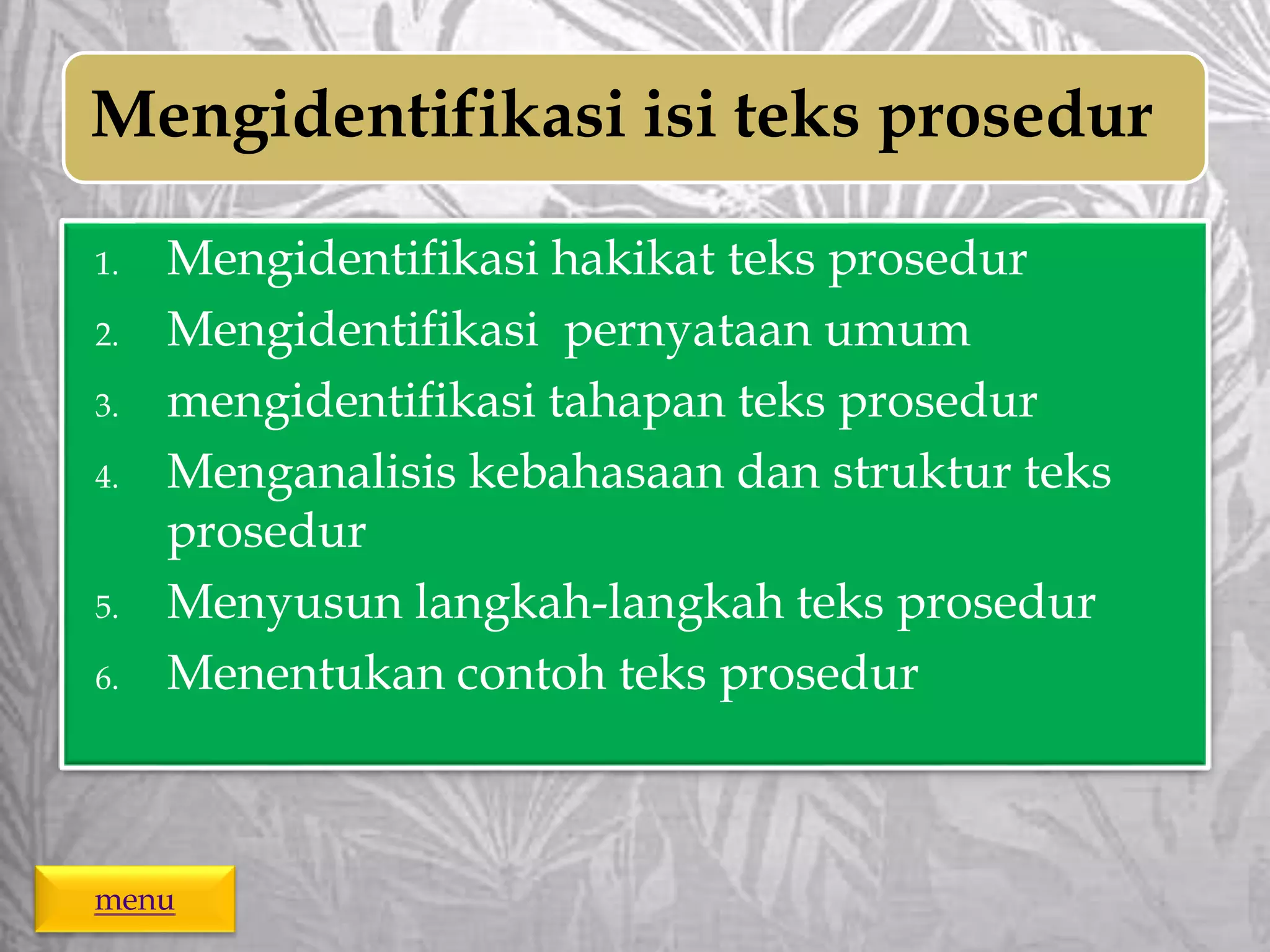 Bahan ajar teks prosedur | PPTX