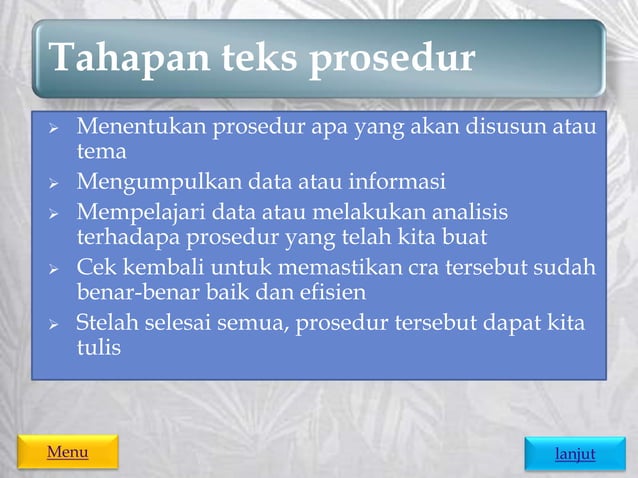 Bahan ajar teks prosedur | PPTX