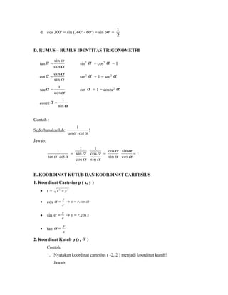 Bahan ajar trigonometri | DOC