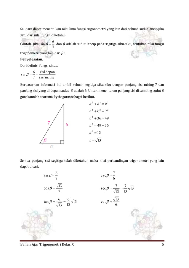 Bahan ajar trigonometri 1 | PDF