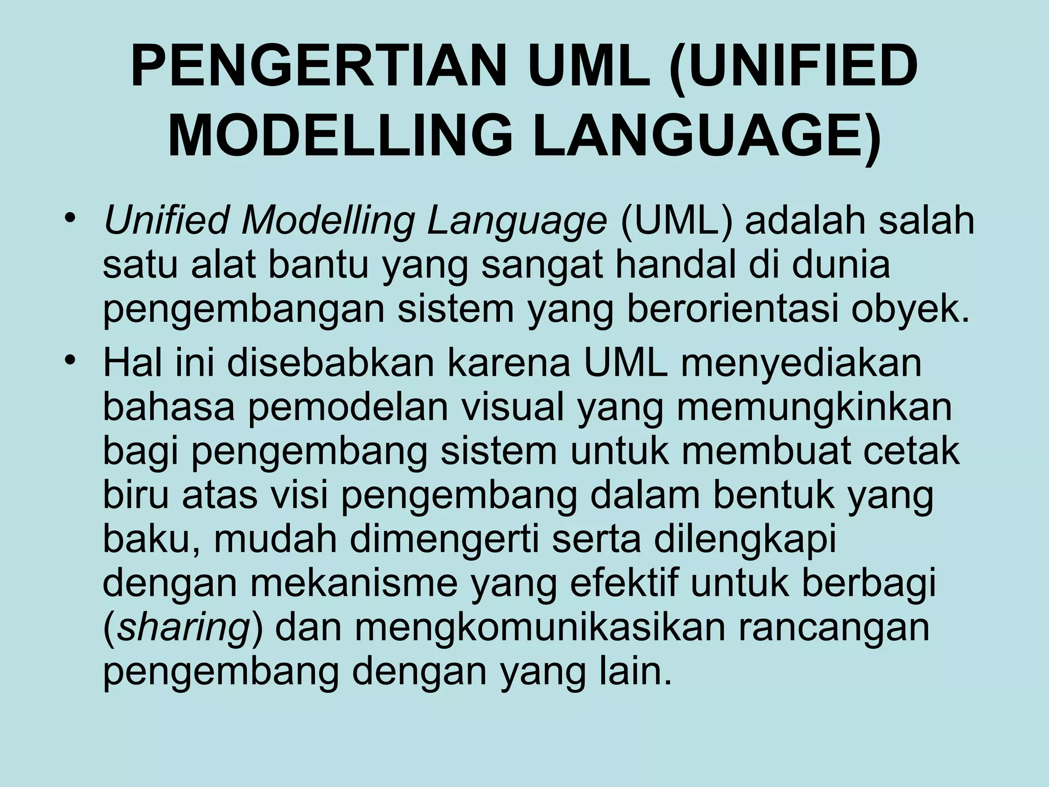 MATERI UML(Unified Modelling Language) | PPT