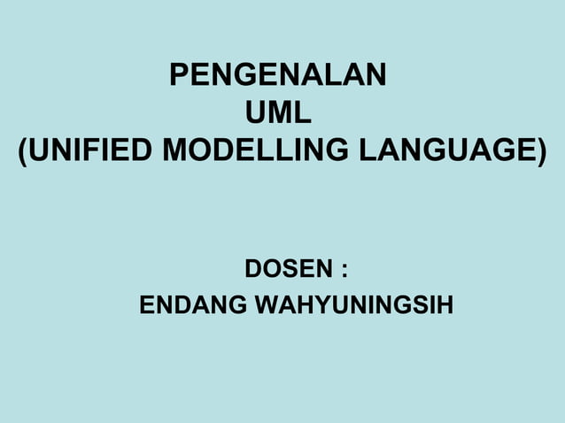 MATERI UML(Unified Modelling Language) | PPT
