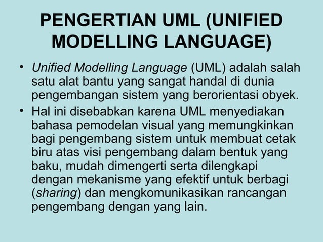 MATERI UML(Unified Modelling Language) | PPT