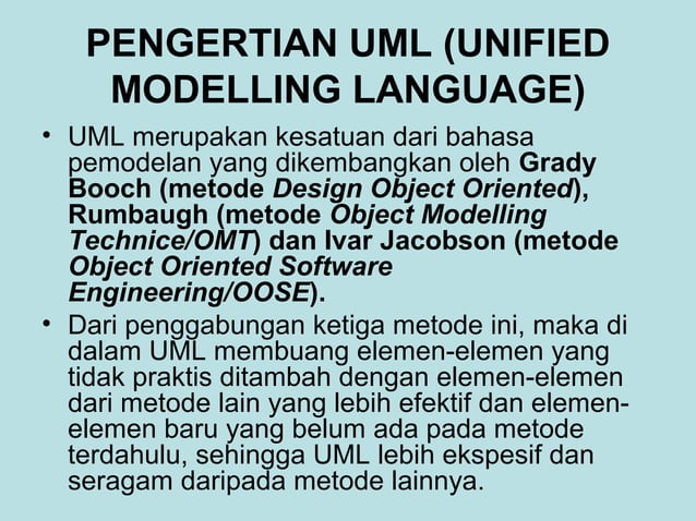 MATERI UML(Unified Modelling Language) | PPT