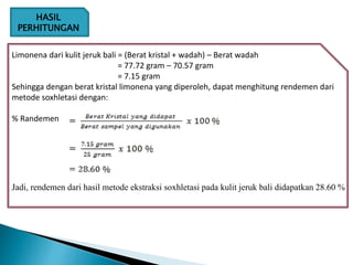 Bahan alam_isolasi limonena dari kulit jeruk bali (citrus maxima merr ...