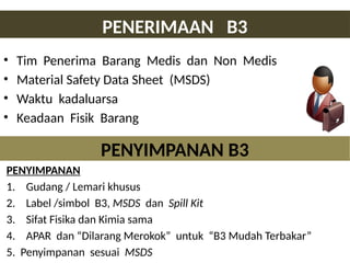 Bahan B3 yang ada di rumah sakit, apa saja | PPTX