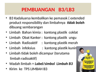 Bahan B3 yang ada di rumah sakit, apa saja | PPTX