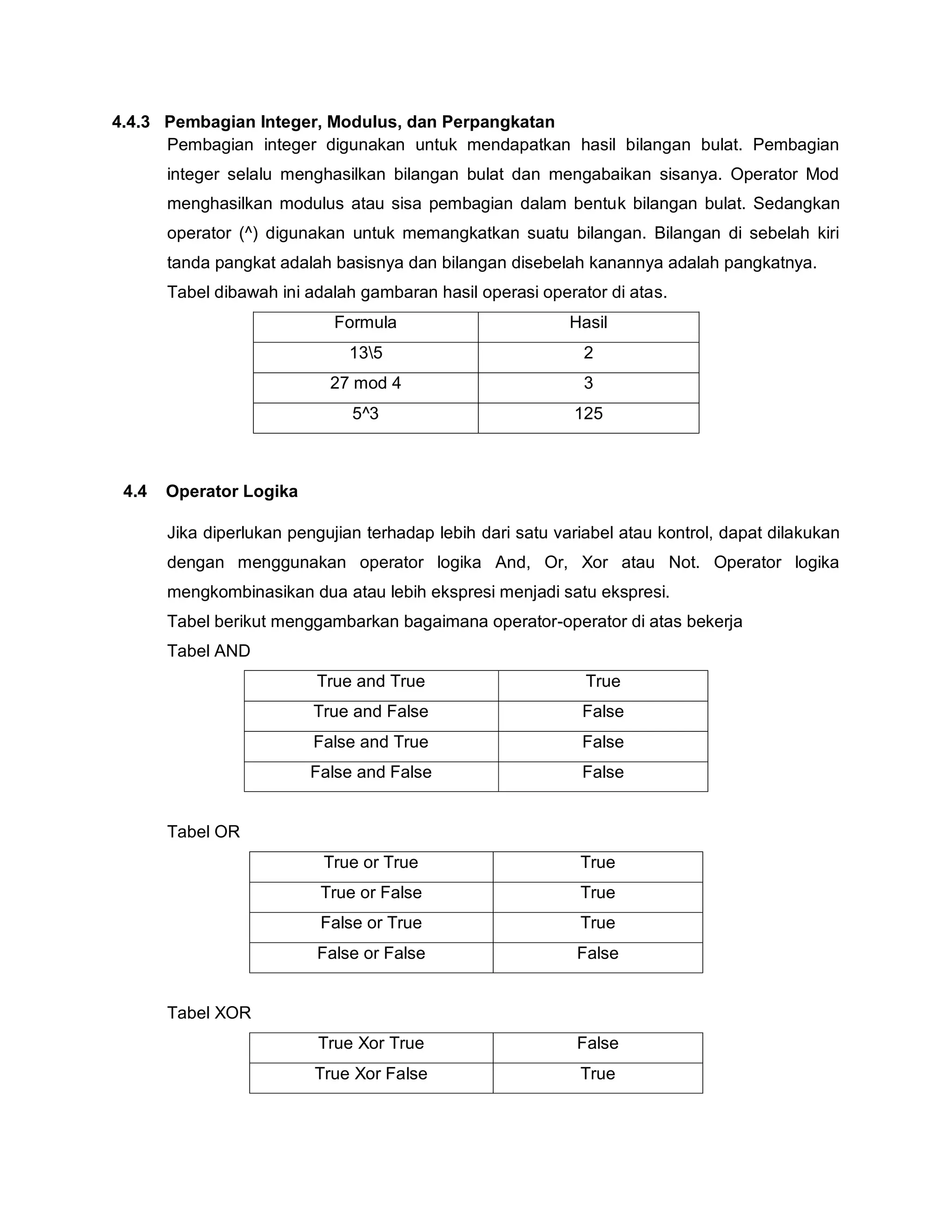 Penggunaan tipe data dan variabel | PDF