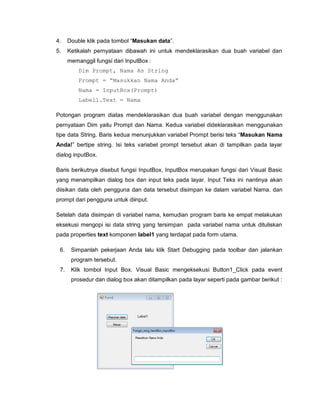 Penggunaan tipe data dan variabel | PDF