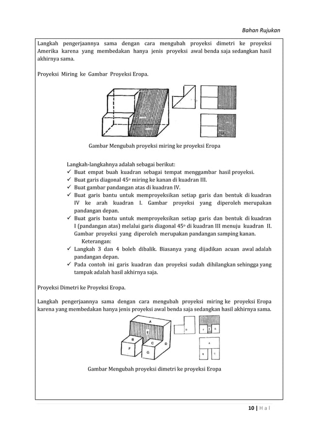 Bahan bacaan 2.2 gambar proyeksi | PDF