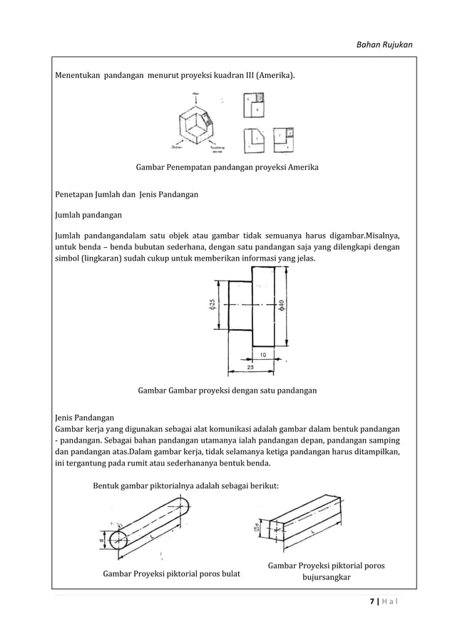 Bahan bacaan 2.2 gambar proyeksi | PDF