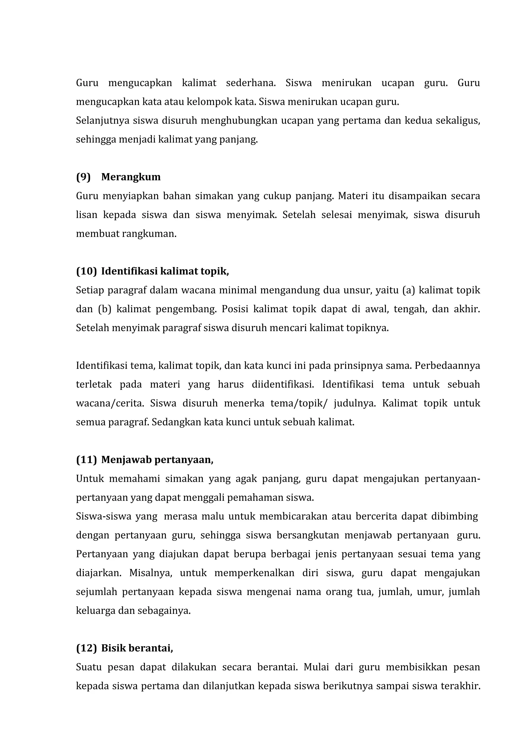 keterampilan berbahasa indonesia reseptif | PDF