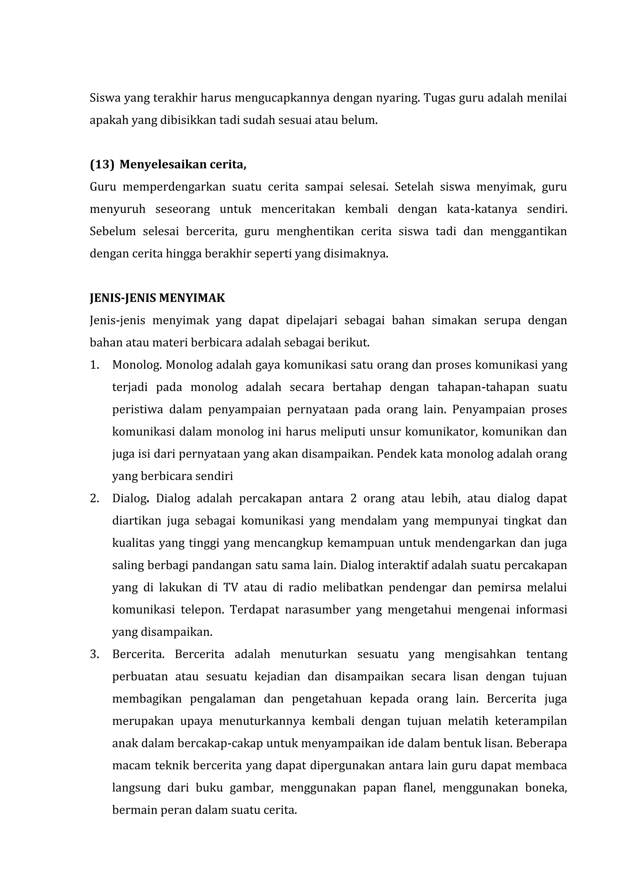 keterampilan berbahasa indonesia reseptif | PDF