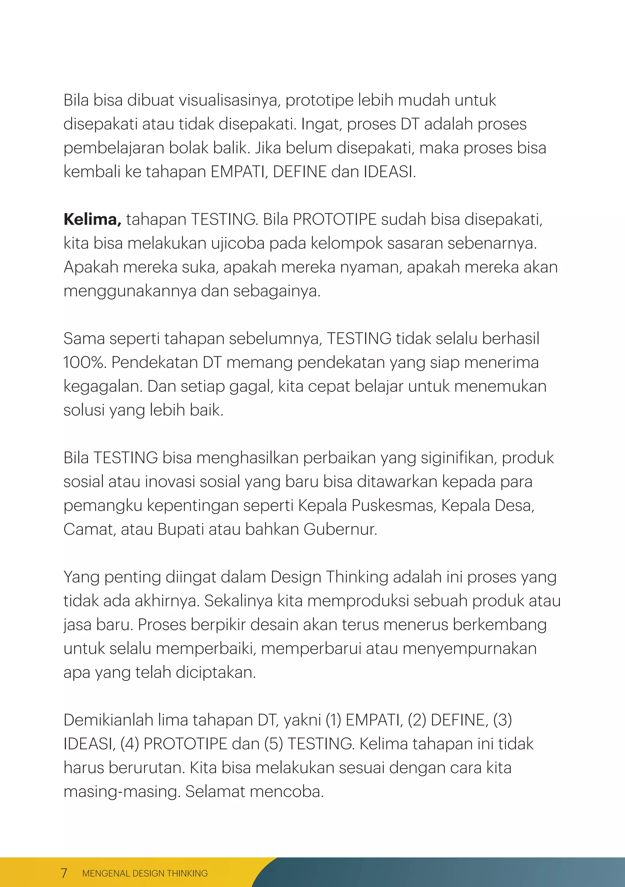 Bahan bacaan mengenal design thinking | PDF