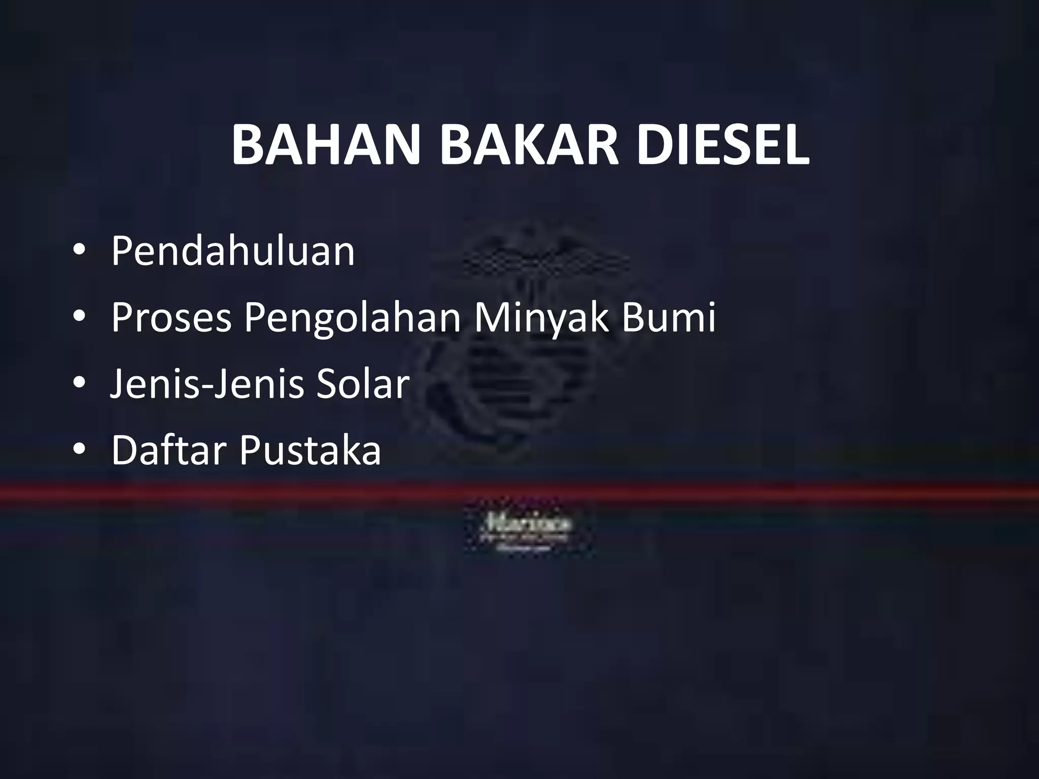 Bahan bakar diesel | PPTX