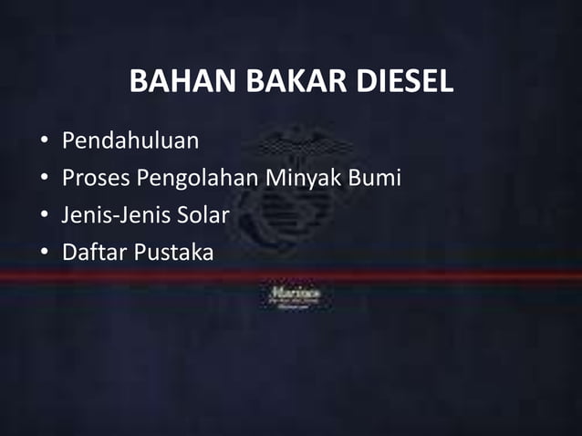 Bahan bakar diesel | PPTX