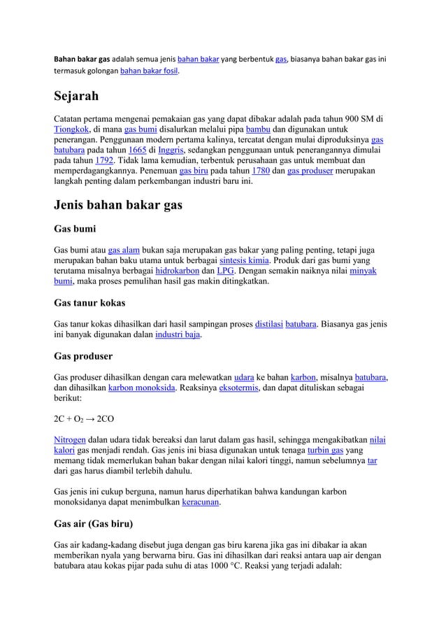 Bahan bakar gas | DOCX