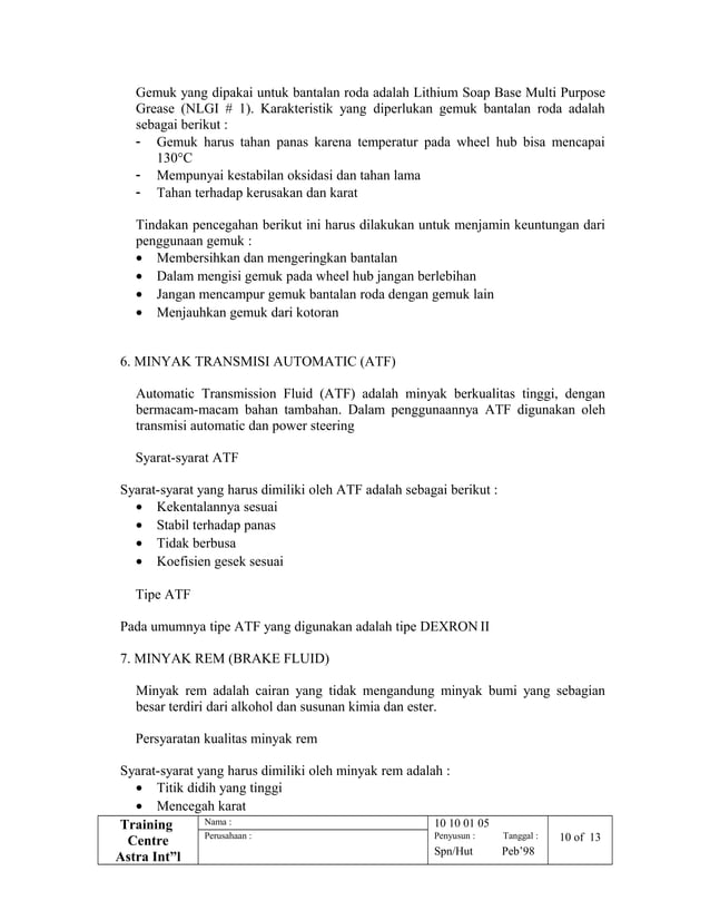 Bahan bakar & pelumas guru revisi | PDF