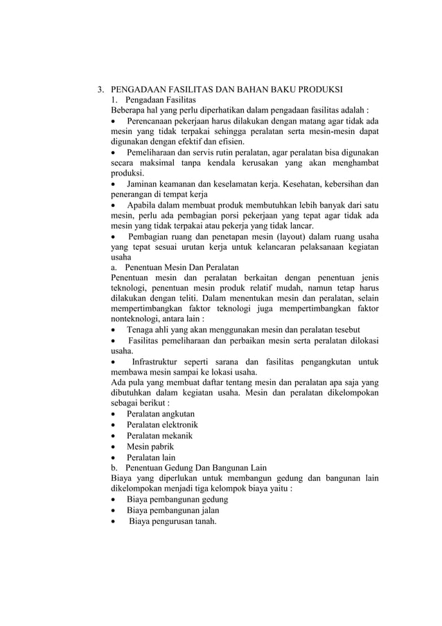 Bahan baku (Kewirausahaan) | DOCX