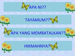 Bahan bantu mengajar ibadah tayamum | PPT