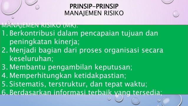 Bahan bimtek penyusunan profil risiko dan penyelelenggaraan manajemen ...