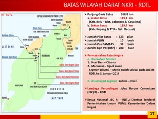 BNPP - ARAH KEBIJAKAN PEMBANGUNAN KAWASAN PERBATASAN NEGARA BERBASIS ...