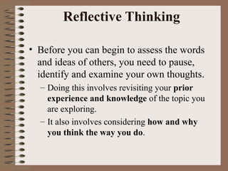 Enhancing Learning Through Reflective Thinking and Writing in Science ...