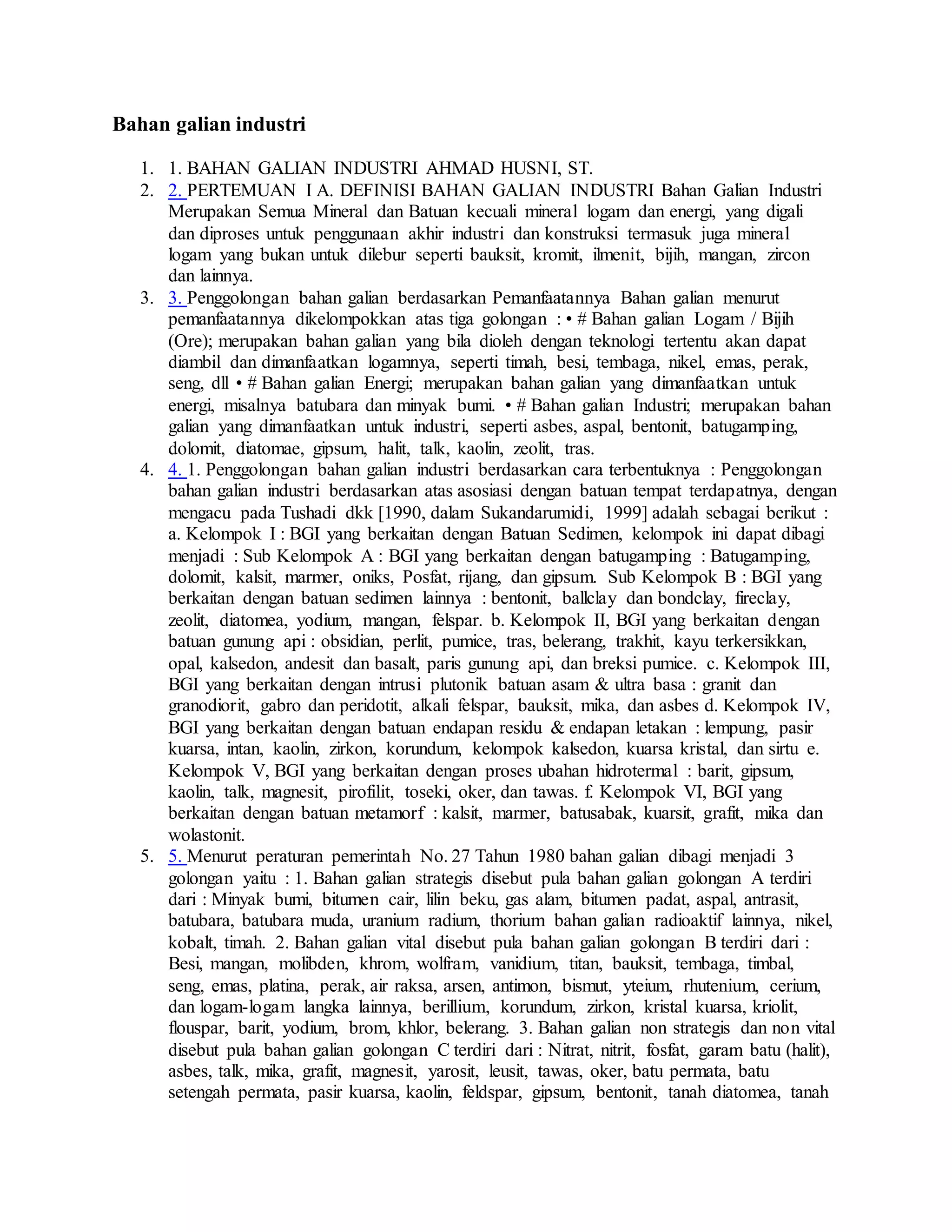 Bahan galian industri 2 | DOCX