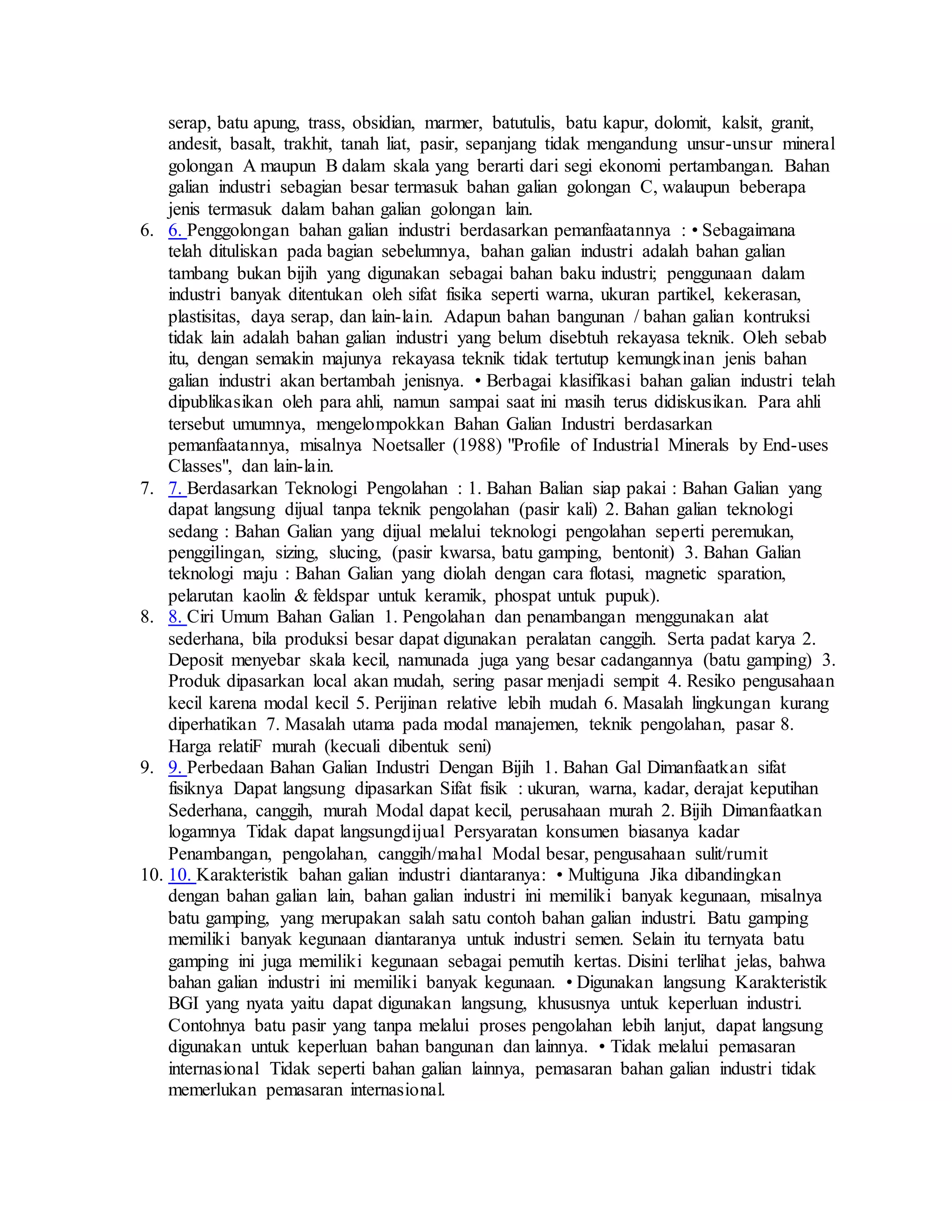 Bahan galian industri 2 | DOCX