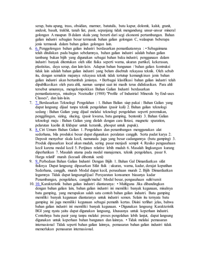 Bahan galian industri 2 | DOCX