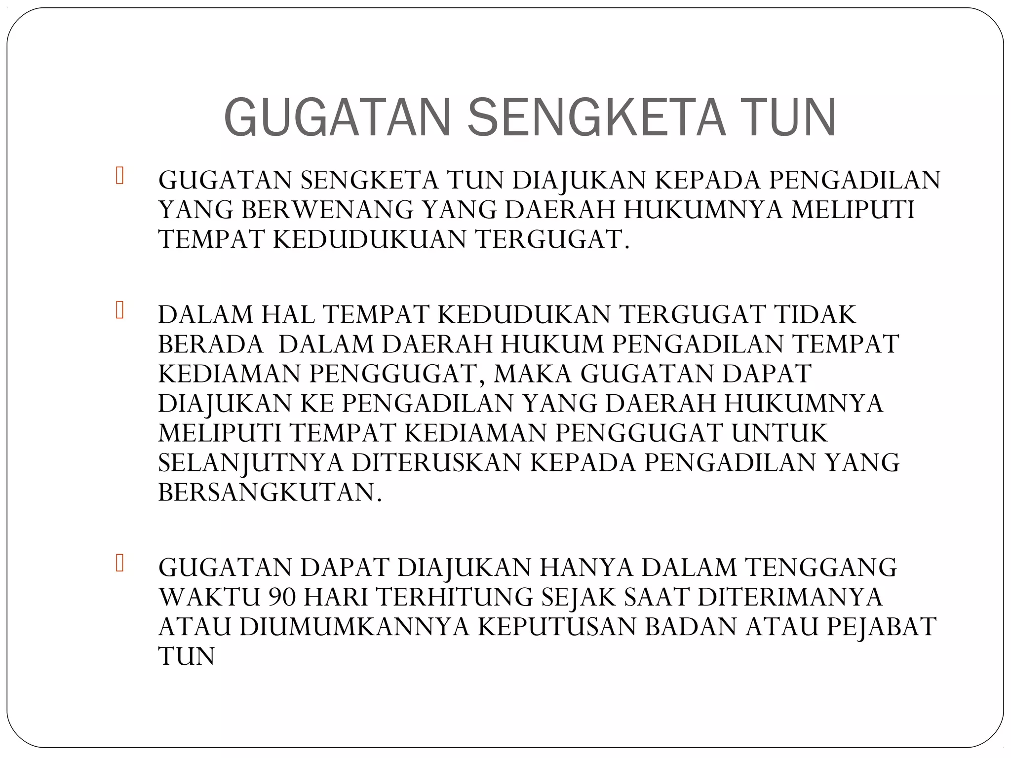 HUKUM ACARA PERADILAN TATA USAHA NEGARA | PPT