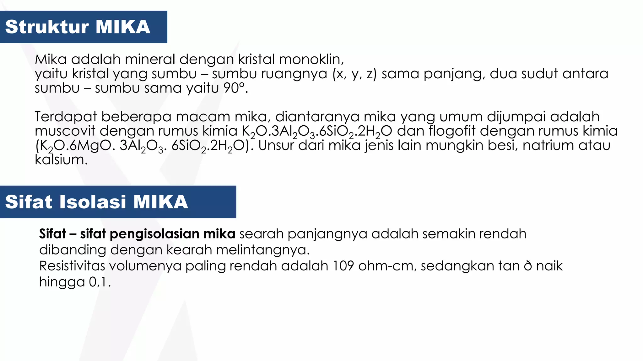 Bahan isolasi mika wahyu & lukman | PPTX